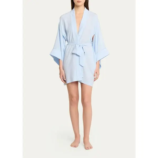 Kiki De Montparnasse Cutout-sleeve Silk Charmeuse Kimono Robe