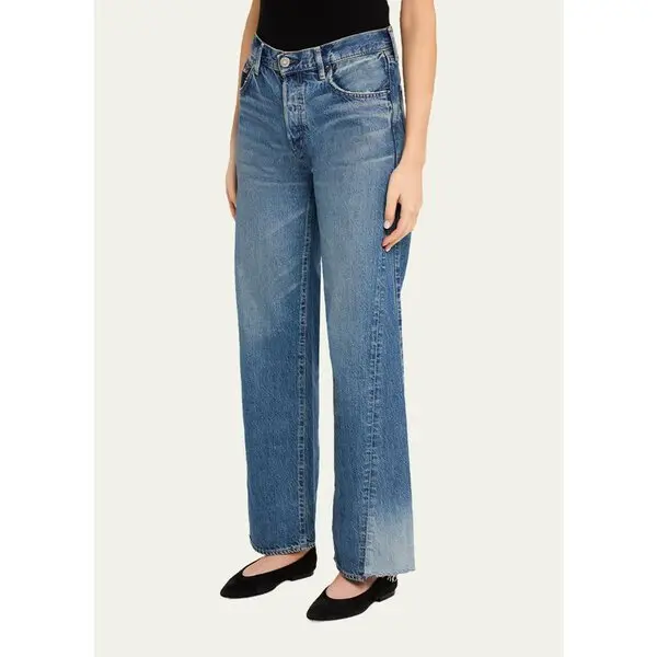 Moussy Vintage Wide-leg Paneled Jeans