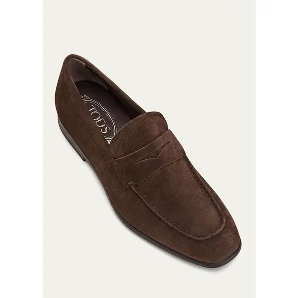 TOD'S Moccasino Suede Penny Loafers