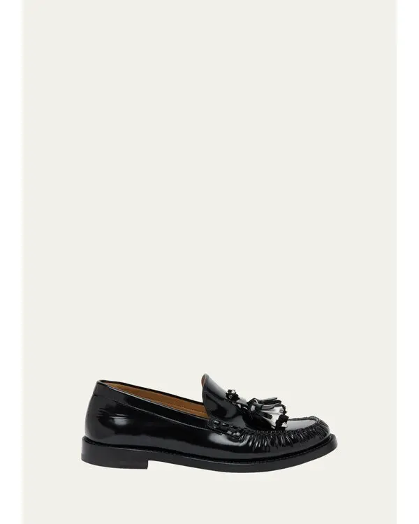 CHRISTIAN LOUBOUTIN Orlando Leather Tassel Penny Loafers