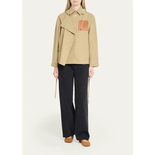 Loewe Pebble Suede Ballerina Flats - Tan