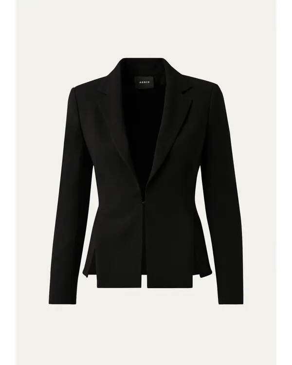 Akris Ocelia Slit Crepe Jacket