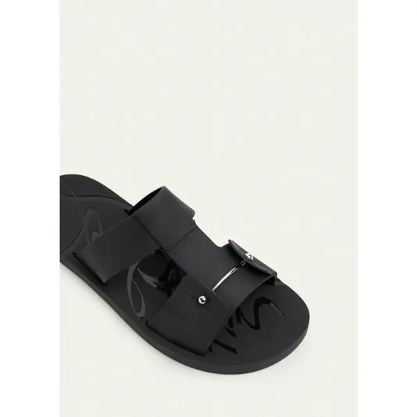 CHRISTIAN LOUBOUTIN Zakouski Flat Rubber Sandals