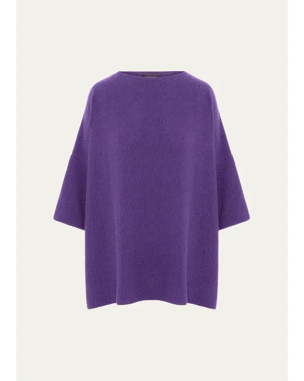 Eskandar Bateau-neck Moss Stitch Cashmere Sweater - Tincture