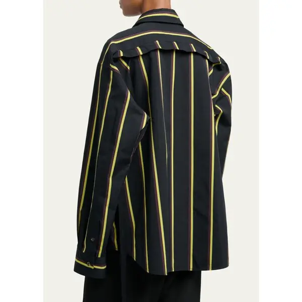 Proenza Schouler Alia Stripe Button-front Top