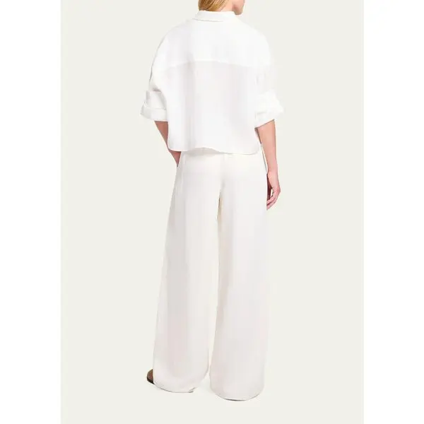TWP Hudson St Pants In Coated Viscose Linen