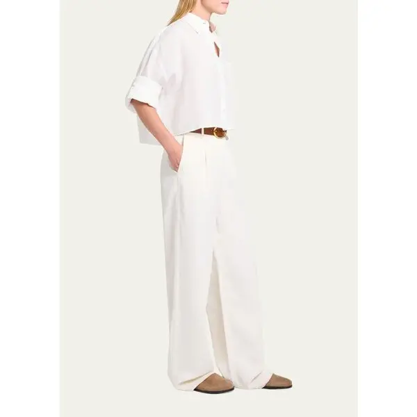 TWP Hudson St Pants In Coated Viscose Linen