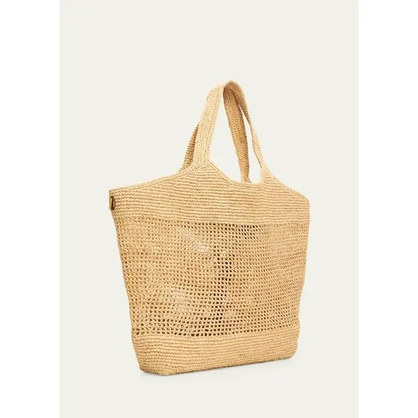 Saint Laurent Icare Raffia Tote Bag