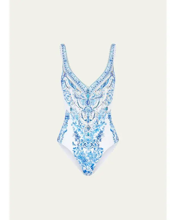 Camilla V-neck One-piece Swimsuit