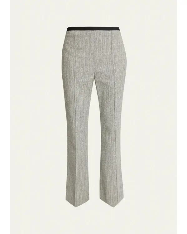 Proenza Schouler Lorenza Static Suiting Flare Pants - Plaster