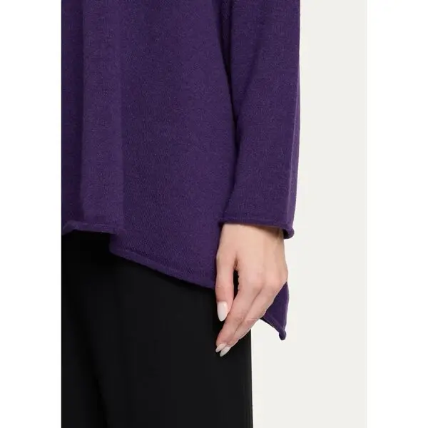 Eskandar A-line Bateau Neck Sweater Long Length