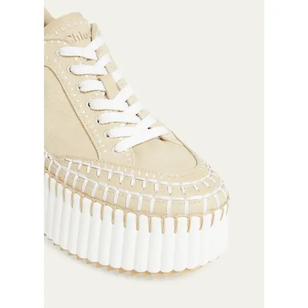 Chloé Nama Canvas Platform Sneakers
