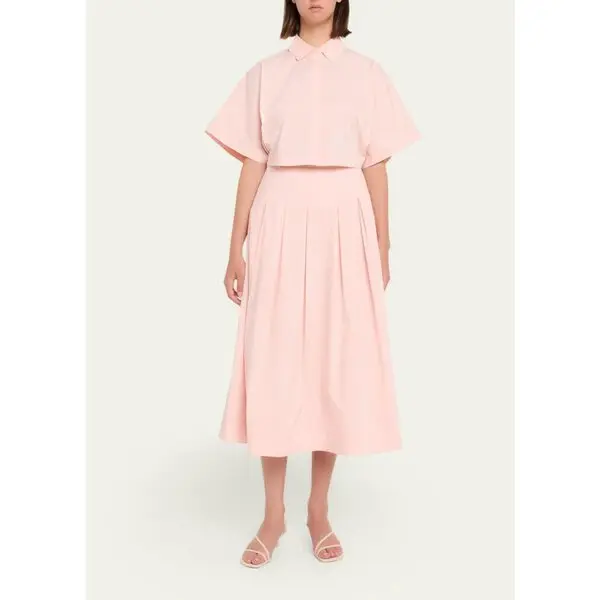 Simkhai Elora Poplin Midi Skirt