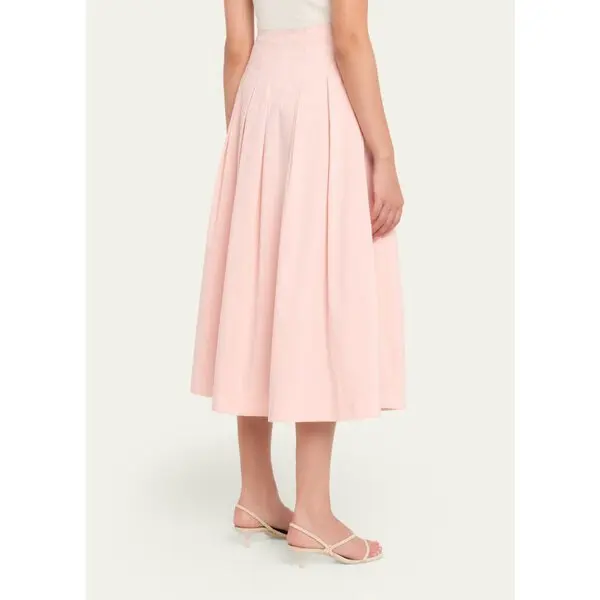 Simkhai Elora Poplin Midi Skirt