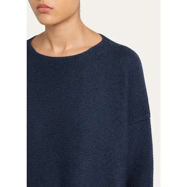 Eskandar Mulberry Silk Cropped Bateau - Cosmos