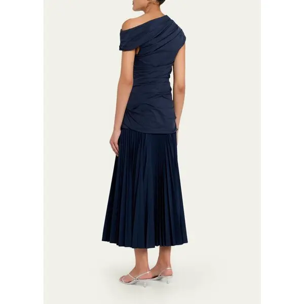 Simkhai Ammalie Mixed-media Midi Dress