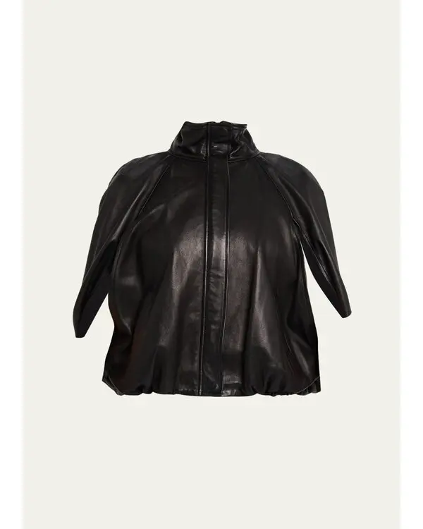 Simkhai Jada Nappa Leather Cape Jacket