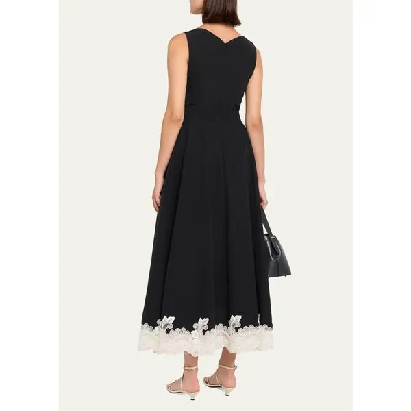 Simkhai Mira Cotton Faille Lace Midi Dress
