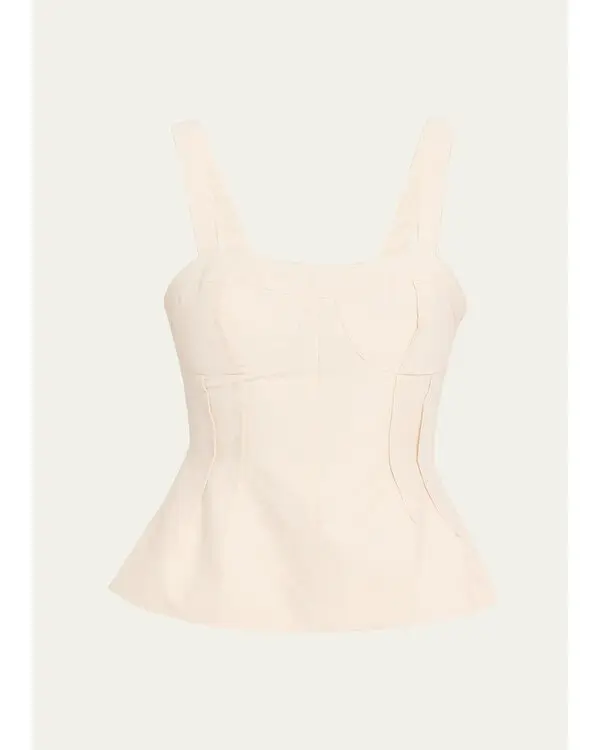 Simkhai April Cotton Faille Bustier Top