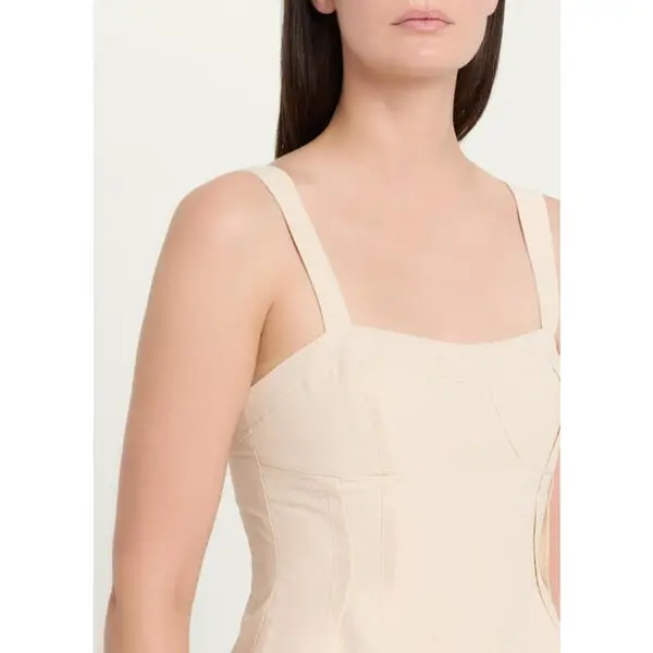 Simkhai April Cotton Faille Bustier Top