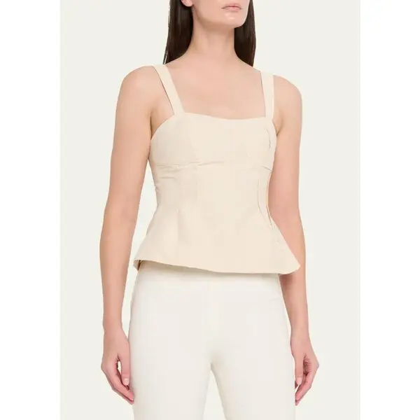 Simkhai April Cotton Faille Bustier Top