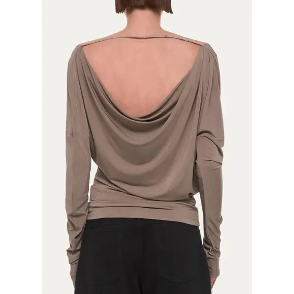 Helmut Lang Open-back Cowlneck Top