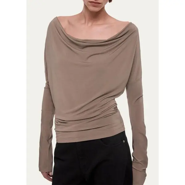 Helmut Lang Open-back Cowlneck Top