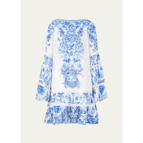 Camilla A-line Gathered Mini Dress