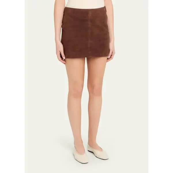 ARMA Melody A-line Suede Mini Skirt