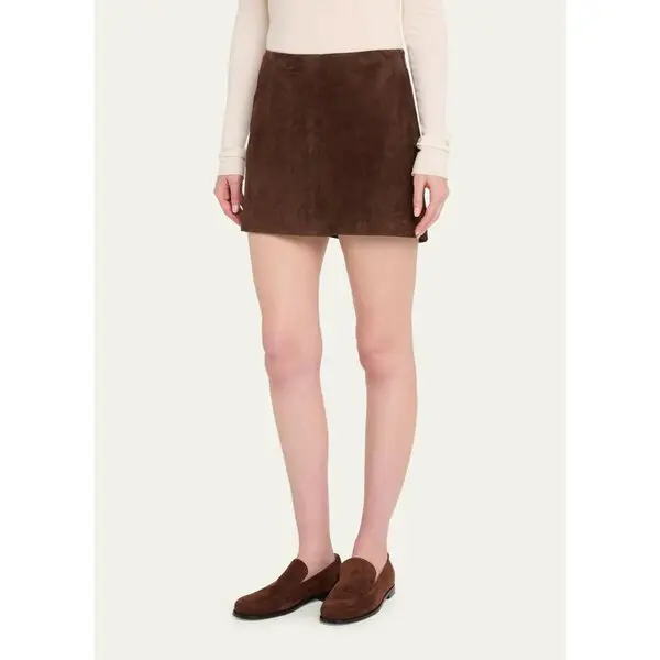 ARMA Melody A-line Suede Mini Skirt