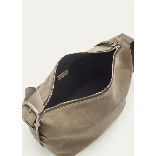Loewe Loop Medium Hobo Bag In Suede