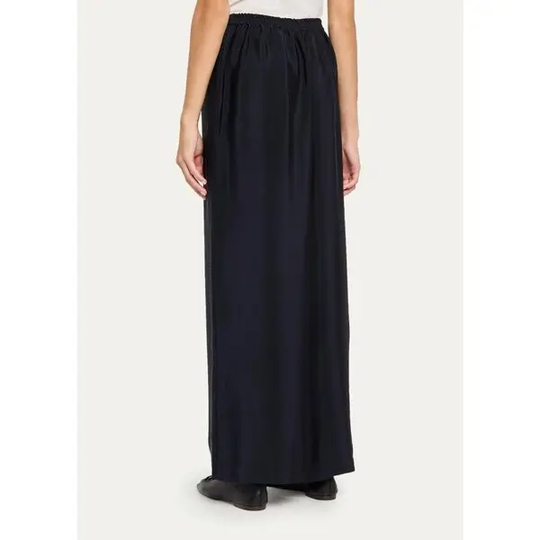 Eskandar Silk Crepe Flared Trousers