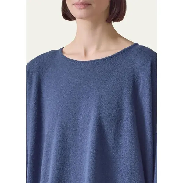 Eskandar A-line Cashmere Sweater - Deep Blue