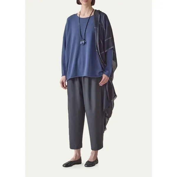 Eskandar A-line Cashmere Sweater - Deep Blue