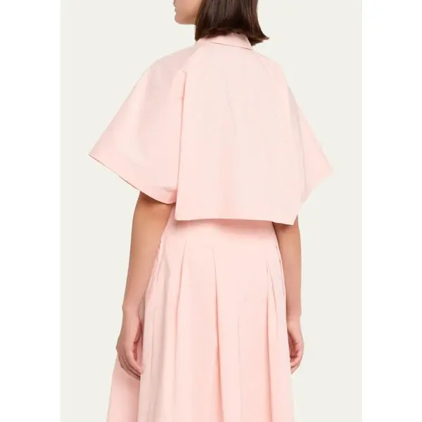 Simkhai Blair Cropped Short-sleeve Shirt