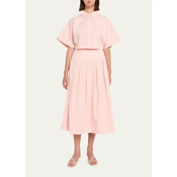 Simkhai Blair Cropped Short-sleeve Shirt