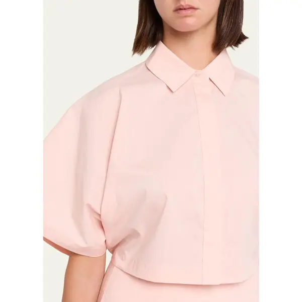 Simkhai Blair Cropped Short-sleeve Shirt
