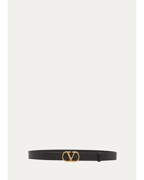 Valentino Garavani Vlogo Signature Cut-to-size Leather Belt, 30mm - Black