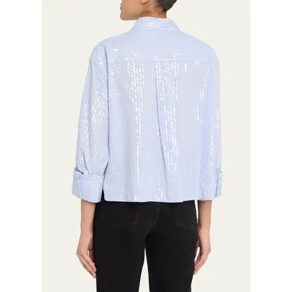 TWP J. D. Sequined Striped Shirt