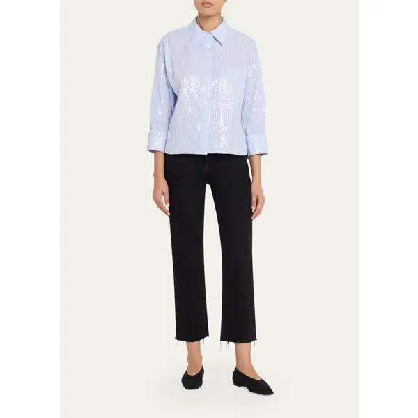 TWP J. D. Sequined Striped Shirt