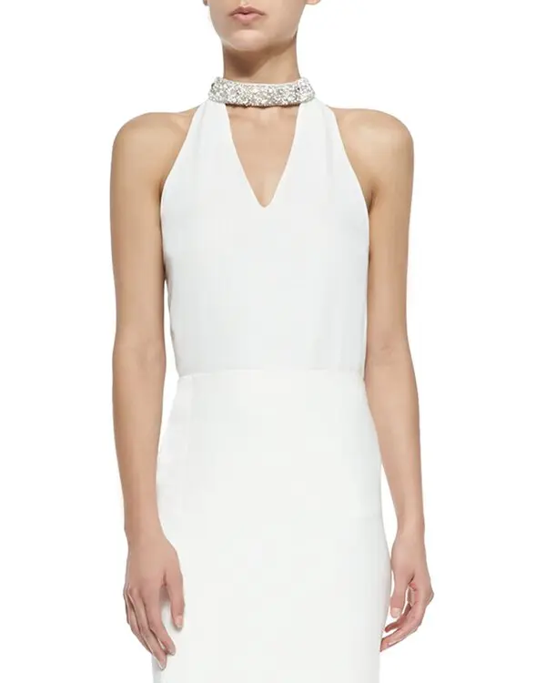 ET OCHS Arabella Plunging Draped Column Gown