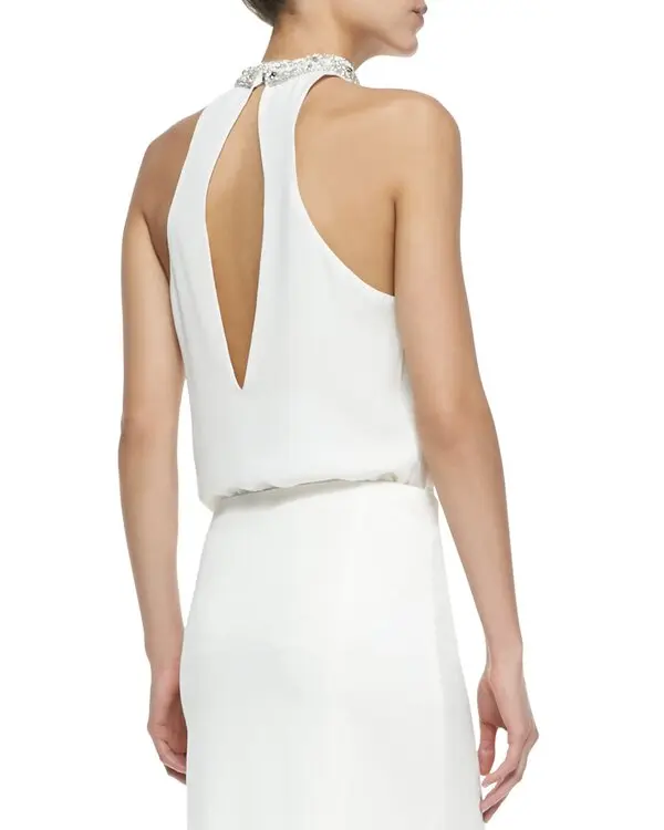 ET OCHS Arabella Plunging Draped Column Gown