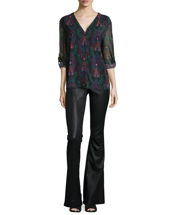 ET OCHS Arabella Plunging Draped Column Gown