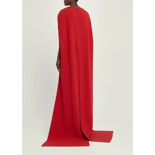 Michael Kors Stretch-wool Column Cape Gown