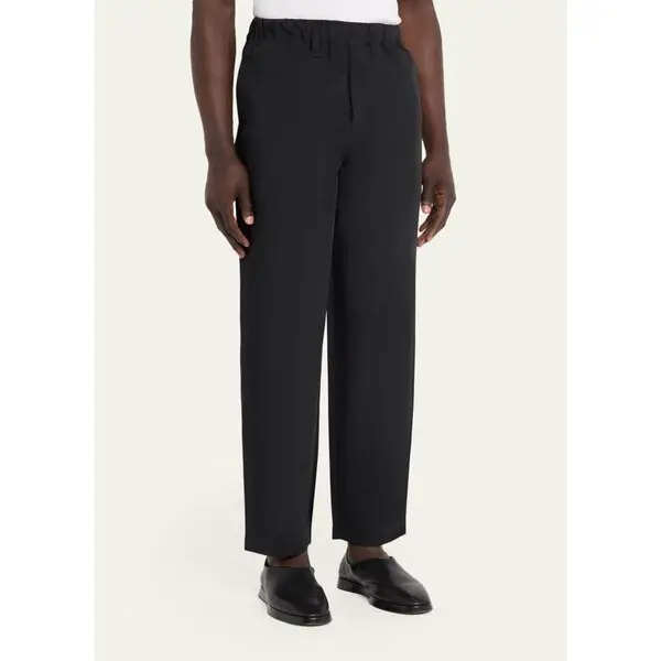 Issey Miyake Flat Front Elastic-waistband Trousers