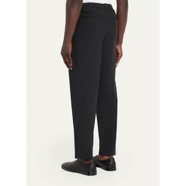 Issey Miyake Flat Front Elastic-waistband Trousers