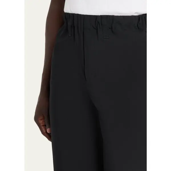 Issey Miyake Flat Front Elastic-waistband Trousers