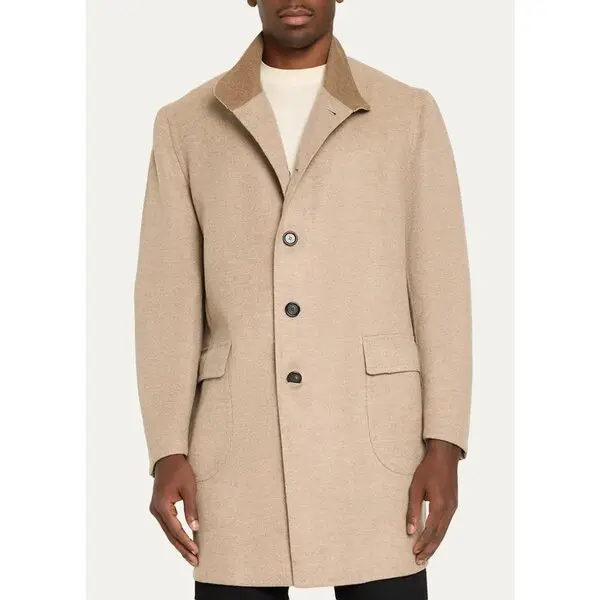 Cesare Attolini Cashmere Flap-pocket Carcoat