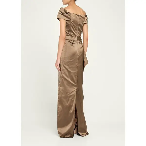 Rickie Freeman For Teri Jon Off-shoulder Stretch Taffeta Column Gown