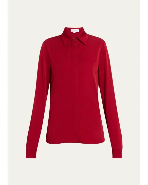 Michael Kors Point Collar Satin Shirt